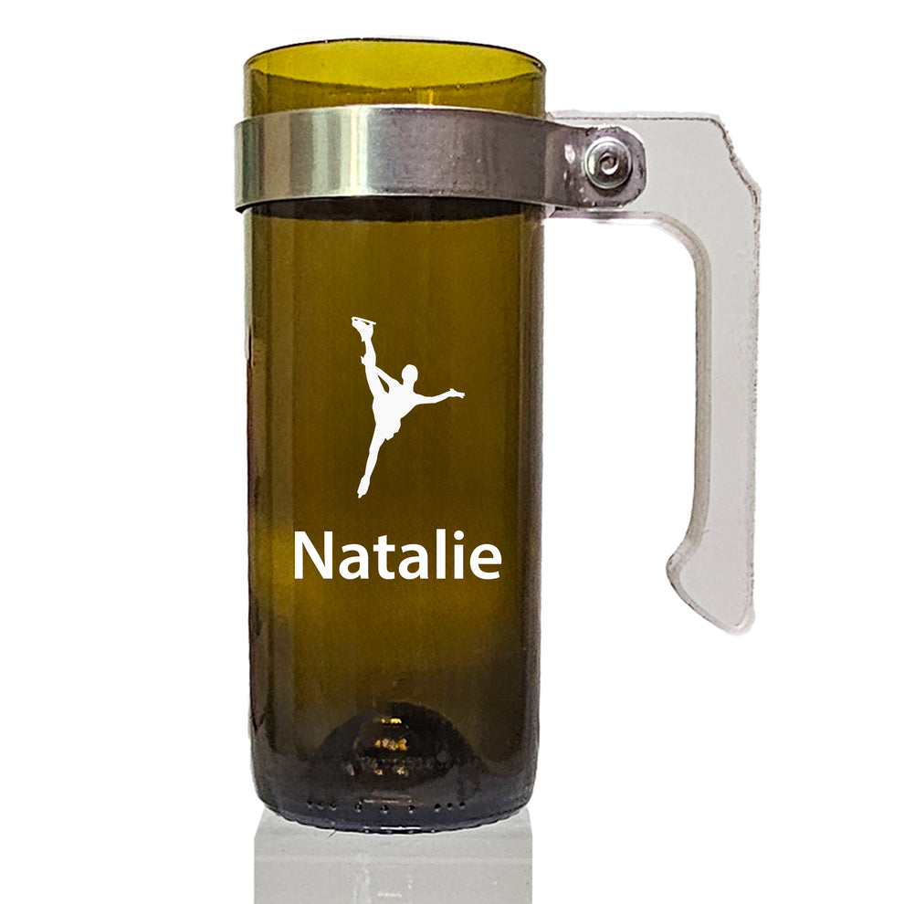 Figure Skating Themed Ice Rink Handle Tall Mug – Refresh Glass